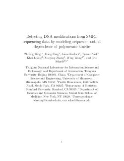 Detecting DNA Modifications from SMRT Sequencing Data by Modeling Sequence Context Dependence of ...