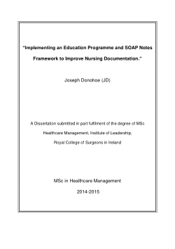 Implementing an Education Programme and SOAP Notes Framework to Improve ...