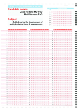 Guidelines for the development of multiple choice items & assessments.