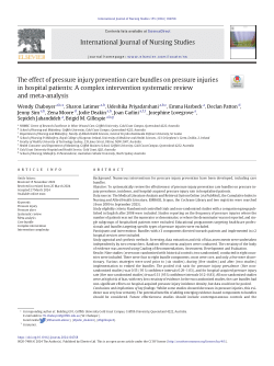The effect of pressure injury prevention care bundles on pressure ...