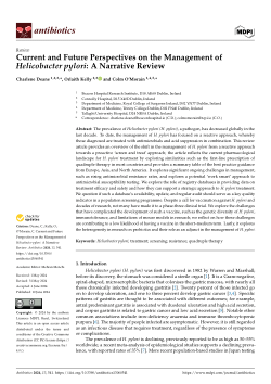 Current and future perspectives on the management of helicobacter ...