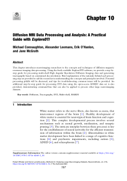 Diffusion MRI data processing and analysis: a practical guide with ExploreDTI