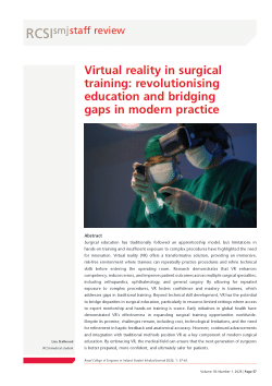 Item - Virtual reality in surgical training: revolutionising education and bridging gaps in ...