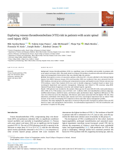 Exploring venous thromboembolism (VTE) risk in patients with acute ...