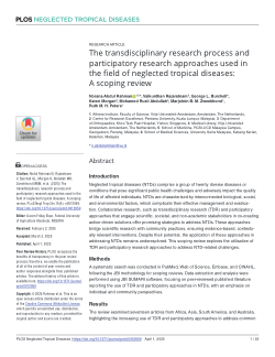 The transdisciplinary research process and participatory research ...