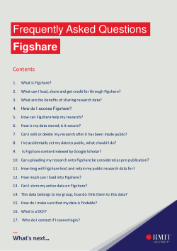 Promoting Figshare at RMIT