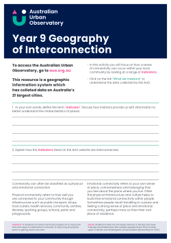 AUO-GTAV Year 9 Geography of Interconnection