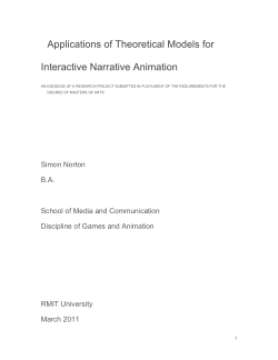 Item - Applications of theoretical models for interactive narrative ...