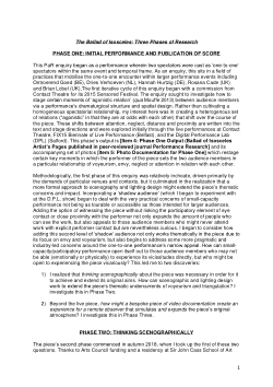 Item 3: Annotated Written Reflection on Three Phases of Project