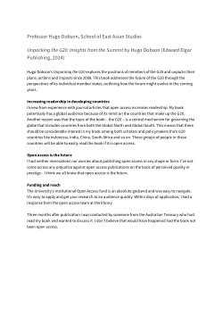 Open access monograph case study - Hugo Dobson