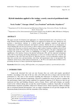 EACS 2016 paper - Hybrid simulation applied to fire testing: a newly ...