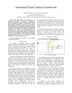 Automated Email Analysis Framework