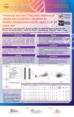 Item - Timed Up and Go (TUG) test: Reference values and predictive ...