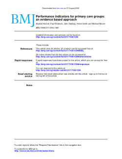 Performance indicators for primary care groups; an evidence-based approach