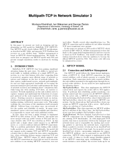 Multipath TCP in ns-3