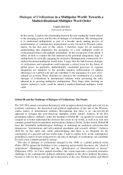 Item - Dialogue of civilizations in a multipolar world: toward a ...