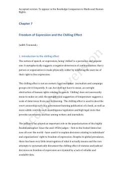 Freedom of expression and the chilling effect
