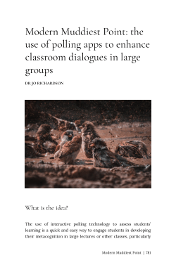 Modern muddiest point: the use of polling apps to enhance classroom ...