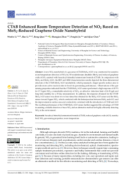 CTAB Enhanced Room-Temperature Detection of NO2 Based on MoS2-Reduced ...