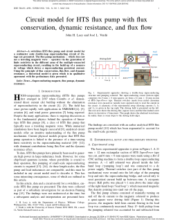 Circuit model for HTS flux pump with flux conservation, dynamic ...