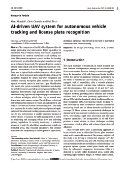 AI-driven UAV system for autonomous vehicle tracking and license plate ...