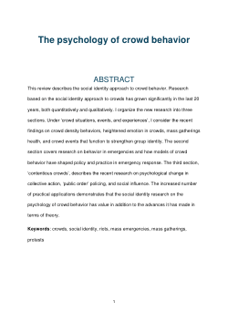 Item - The psychology of crowd behaviour - University of Sussex - Figshare