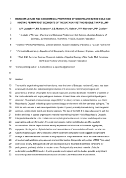Microstructure and geochemical properties of modern and buried soils ...