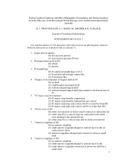 Earliest modern bandicoot and bilby (Marsupialia, Peramelidae and ...