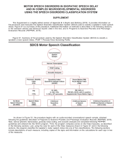 Motor Speech Disorders in Idiopathic Speech Delay and in Complex Neurodevelopmental Disorders ...