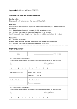 Self-assessment using 30-second chair stand test for patients with knee ...