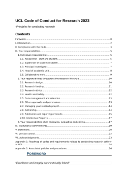 UCL Code of Conduct for Research - Accessible Version