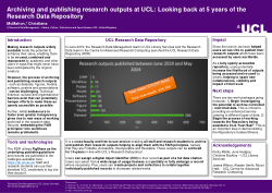 Archiving and publishing research outputs at UCL: Looking back at 5 ...