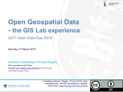 Open Geospatial Data