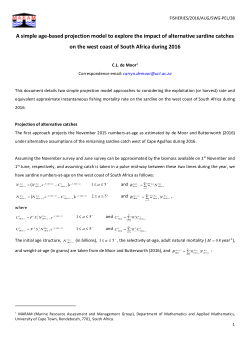 A simple age-based projection model to explore the impact of ...