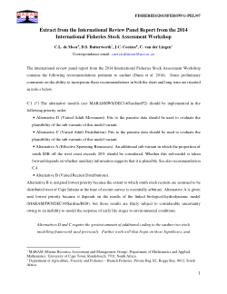 Extract from the International Review Panel Report from the 2014 ...