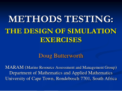 Methods testing: the design of simulation exercises.