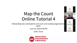 Census 2020 and UDVL: Onboarding new subrecipients and users and ...