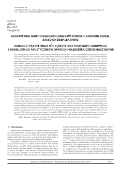 Gear pitting fault diagnosis using raw acoustic emission signal based ...