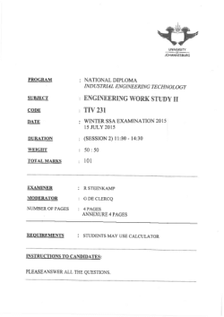 Engineering Work Study 2