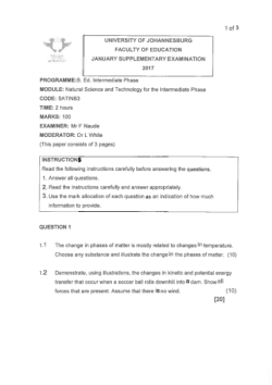 Natural Science and Technology (Intermediate Phase)