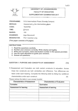 Assessment in the Intermediate Phase