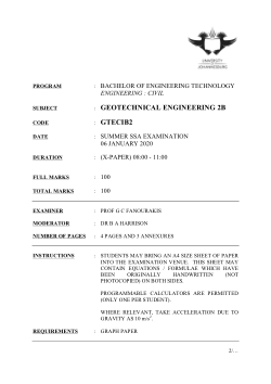 Geotechnical Engineering 2B (Supp)