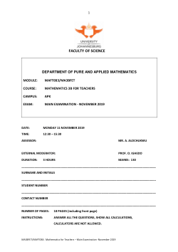 Mathematics 3B for Teachers