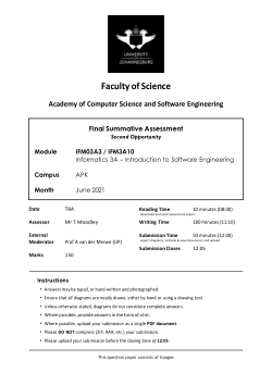 Informatics 3A – Introduction to Software Engineering (Supp)