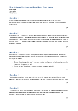 New Software Development Paradigms (Memo)