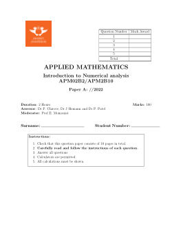 Introduction to numerical analysis (Supp)