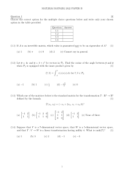 Linear algebra 2B (Supp)