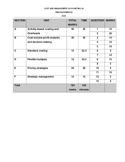 Cost and management accounting 3A (Supp)