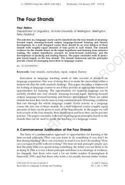 Item - The four strands - Open Access Te Herenga Waka-Victoria ...