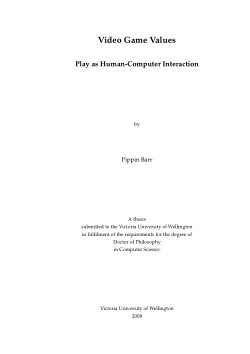 Video Game Values: Play as Human-Computer Interaction